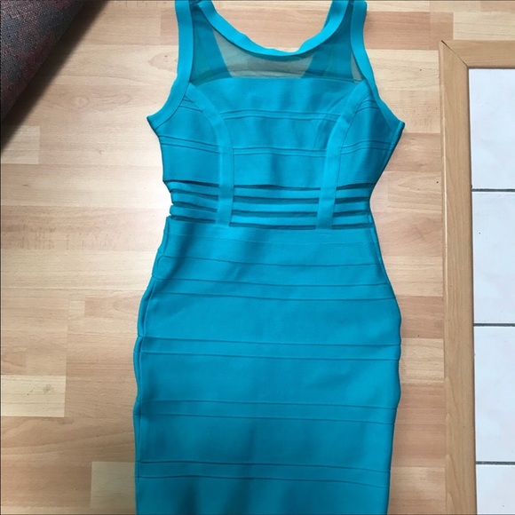Forever 21 | Dresses | Bodycon Sexy Turquoise Blue Dress Great ...